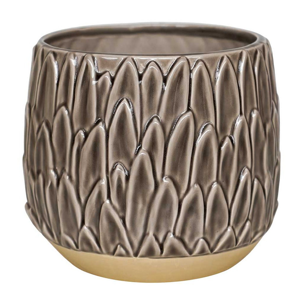 Arles Leaf Plant Pot - Mocha - Quality Plant Pots | Hortology - HORTOLOGY