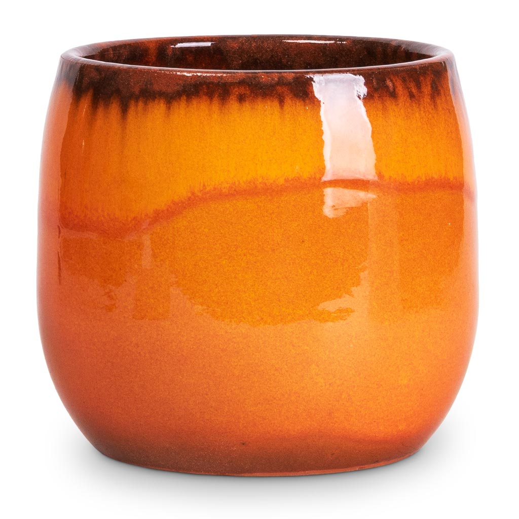 Charlotte Plant Pot - Orange - Quality Indoor Pots | Hortology - HORTOLOGY
