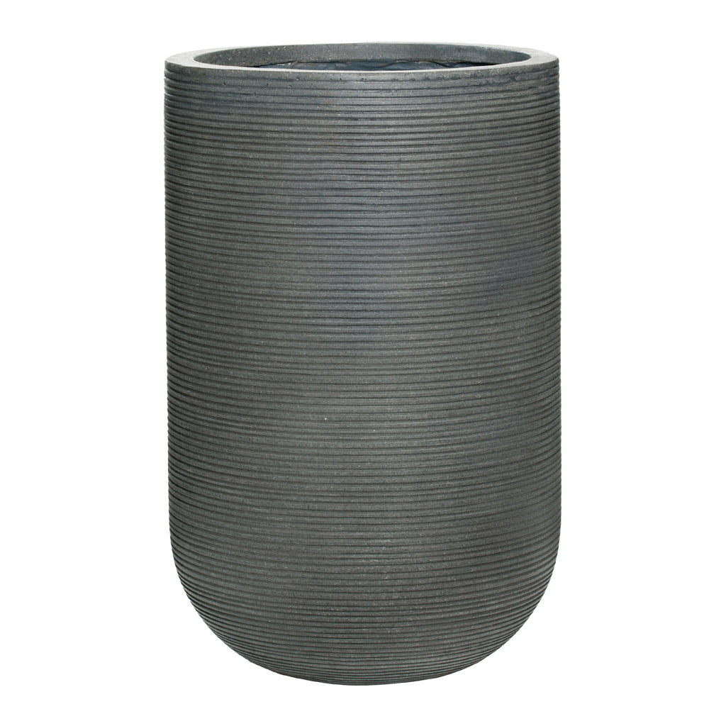 Cody Ridged Tall Planter - Dark Grey - Quality Plant Pots | Hortology ...