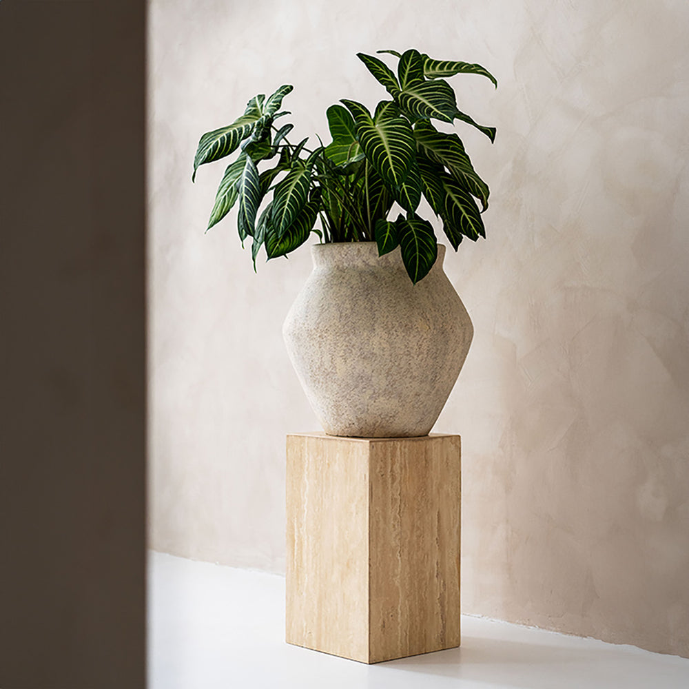 Fleuri Mineral Planter - Travertine - Quality Planters | Hortology ...