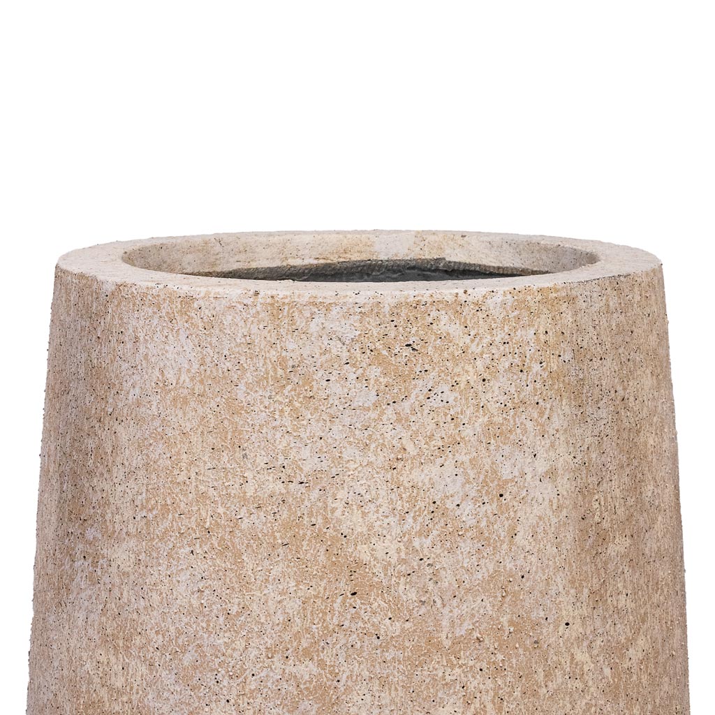 Harith High Mineral Planter - Travertine | Hortology - HORTOLOGY