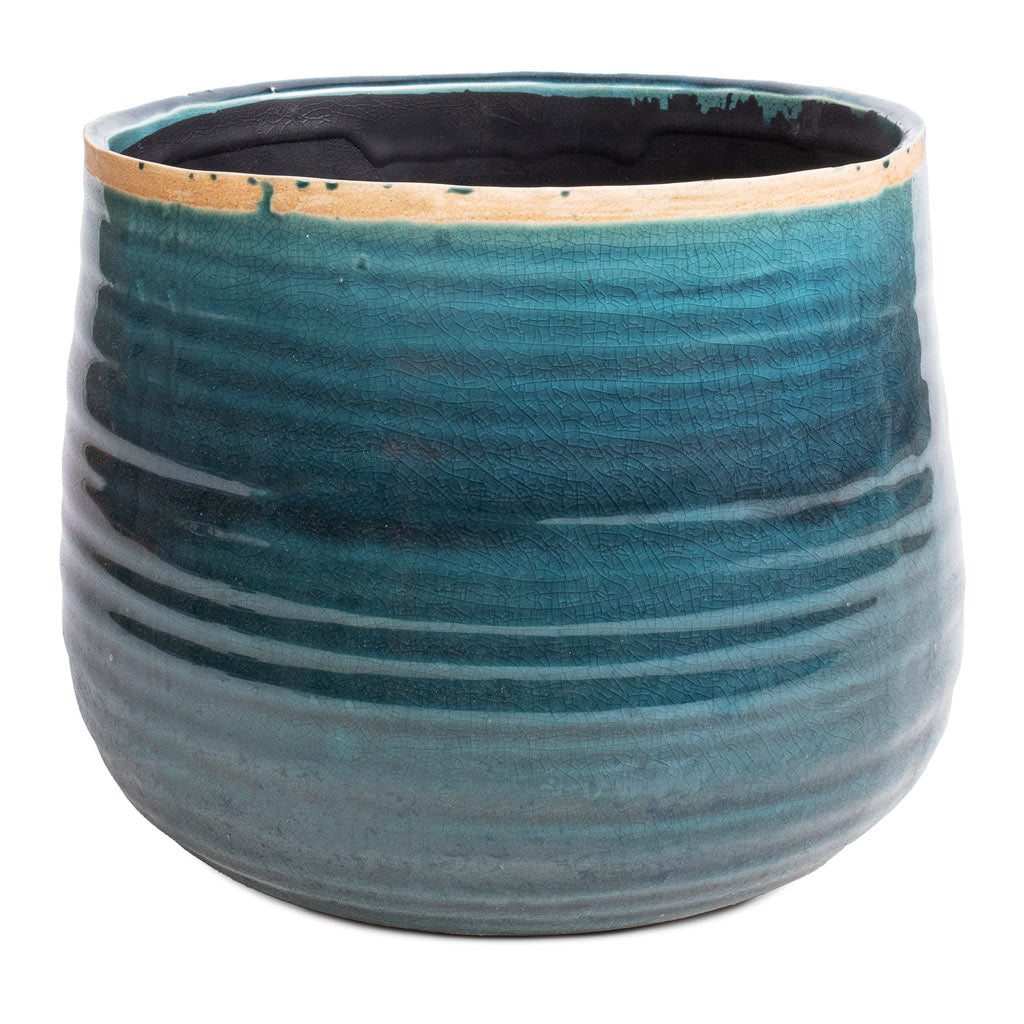 Iris Plant Pot - Turquoise - Quality Indoor Plant Pots | Hortology ...