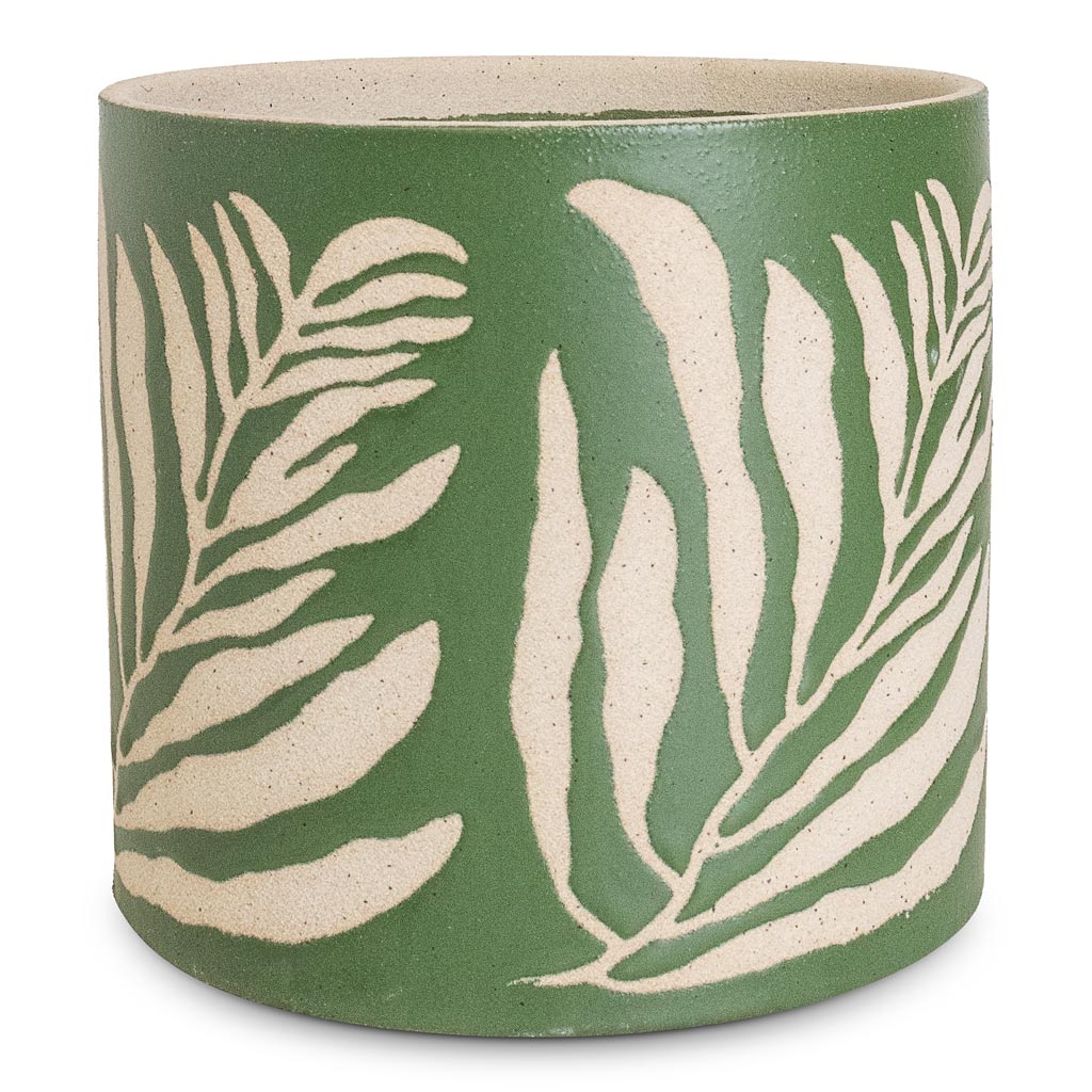 Leaf Plant Pot - Green - Quality Indoor Plant Pots | HORTOLOGY