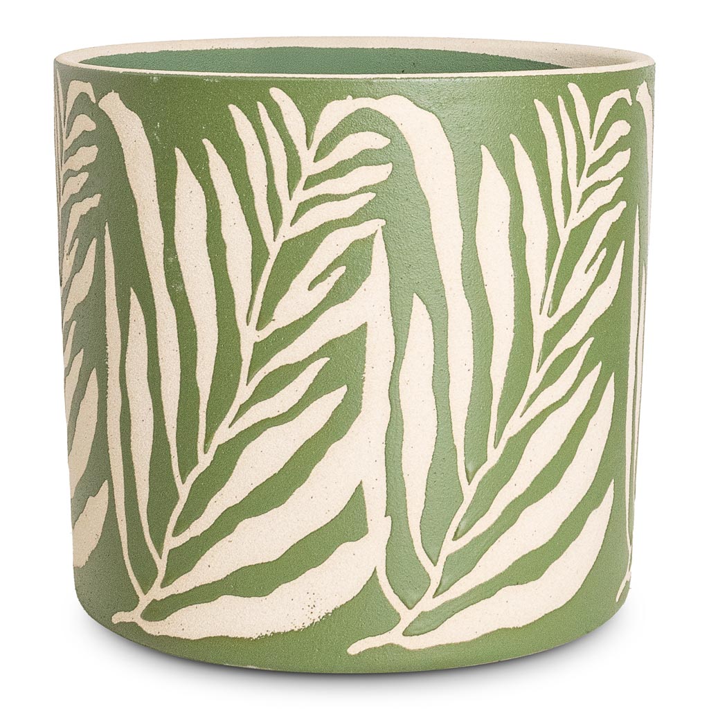 Leaf Plant Pot - Green - Quality Indoor Plant Pots | HORTOLOGY