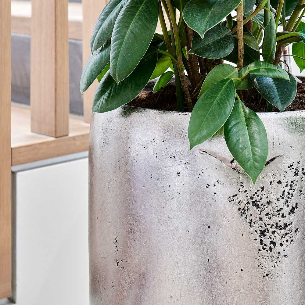 Opus Raw Partner Planter - Silver - Quality Planters | Hortology ...