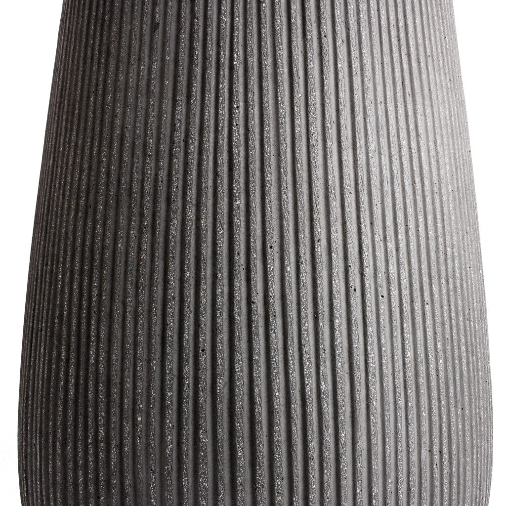 Patt High Ridged Planter - Dark Grey - Quality Pots | Hortology - HORTOLOGY