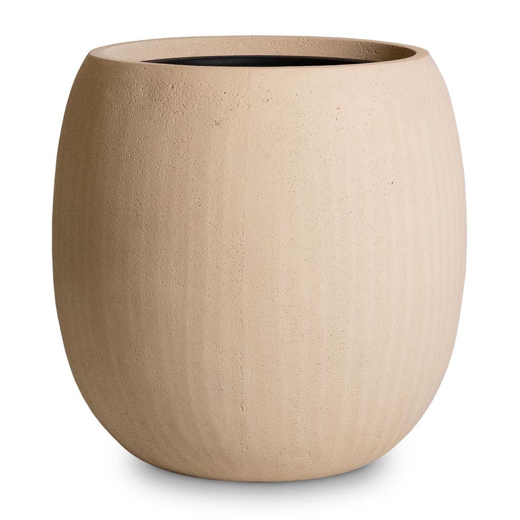 Polystone Coated Plain Balloon Planter - Natural | Hortology - HORTOLOGY
