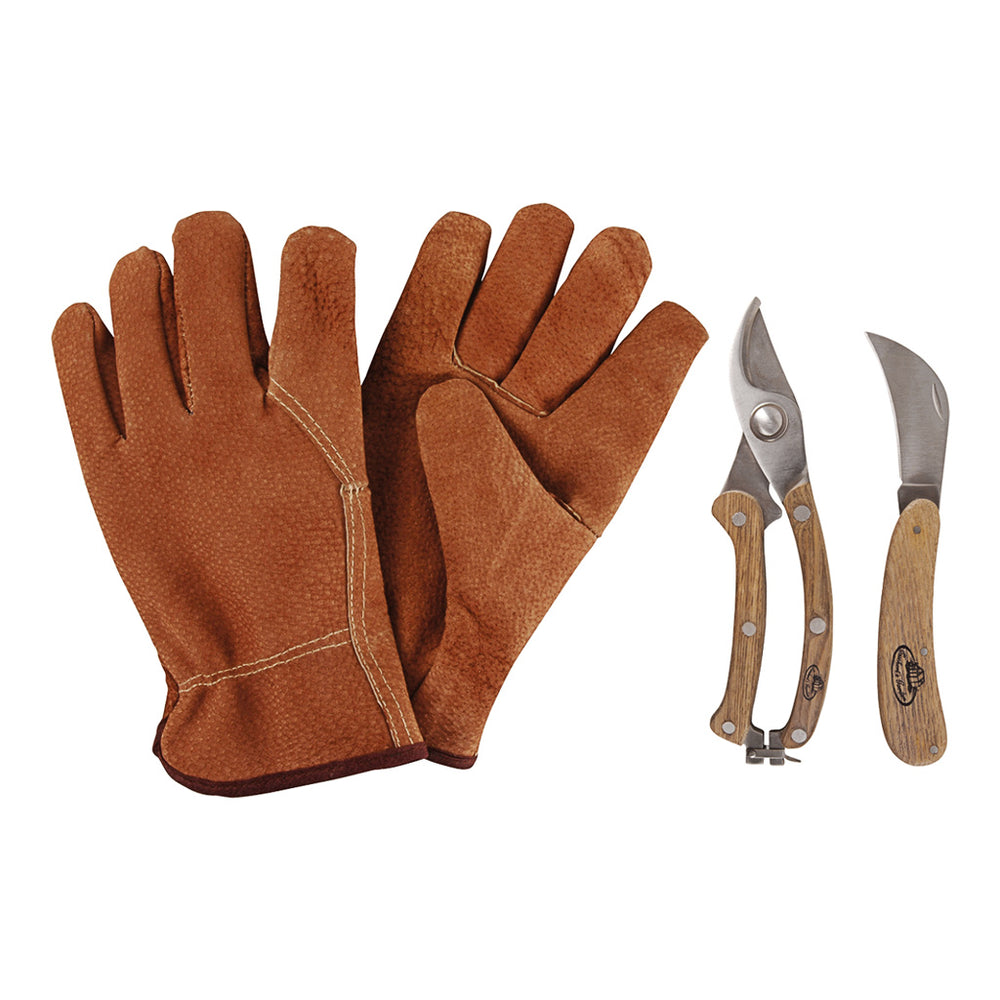 Pruning Tool Set - Pruners, Knife & Gloves Stainless Steel | Hortology ...