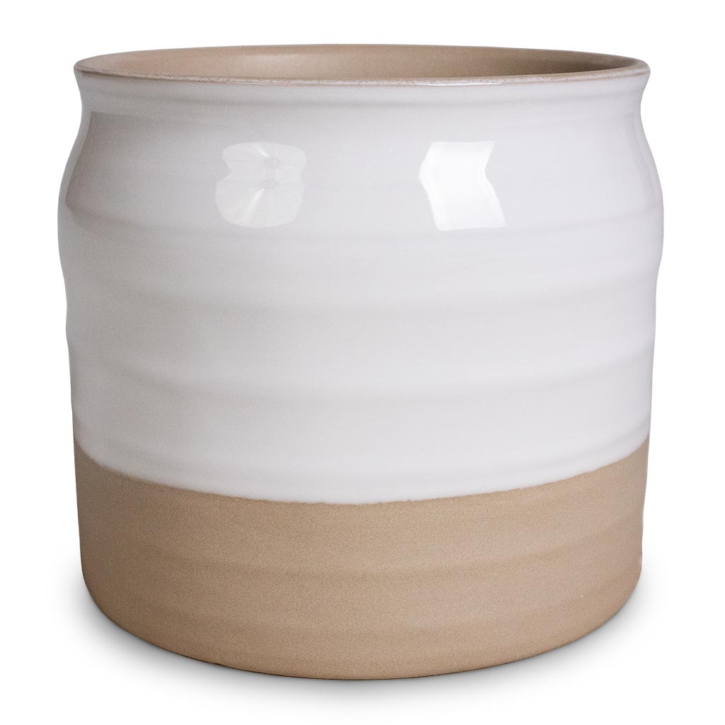 Puro Ripple Plant Pot - White - Quality Plant Pots | Hortology - HORTOLOGY