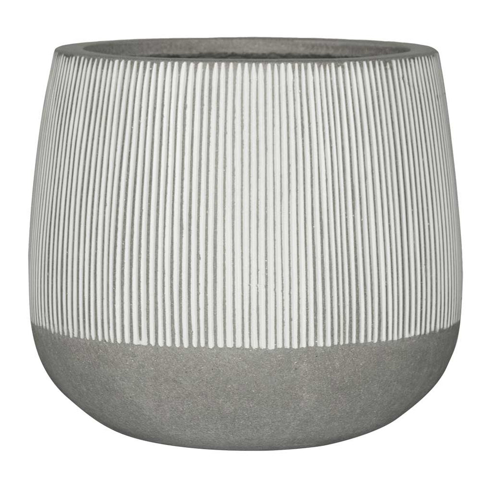 Pax Ridged Plant Pot - White Stripe - Quality Plant Pots | Hortology ...