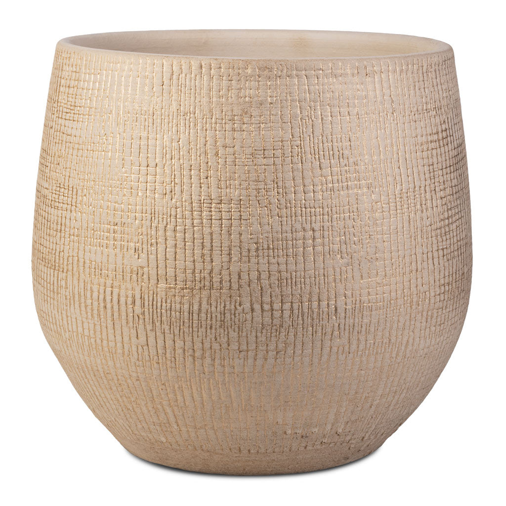 Ryan Plant Pot - Sand Gold - Quality Plant Pots | Hortology - HORTOLOGY