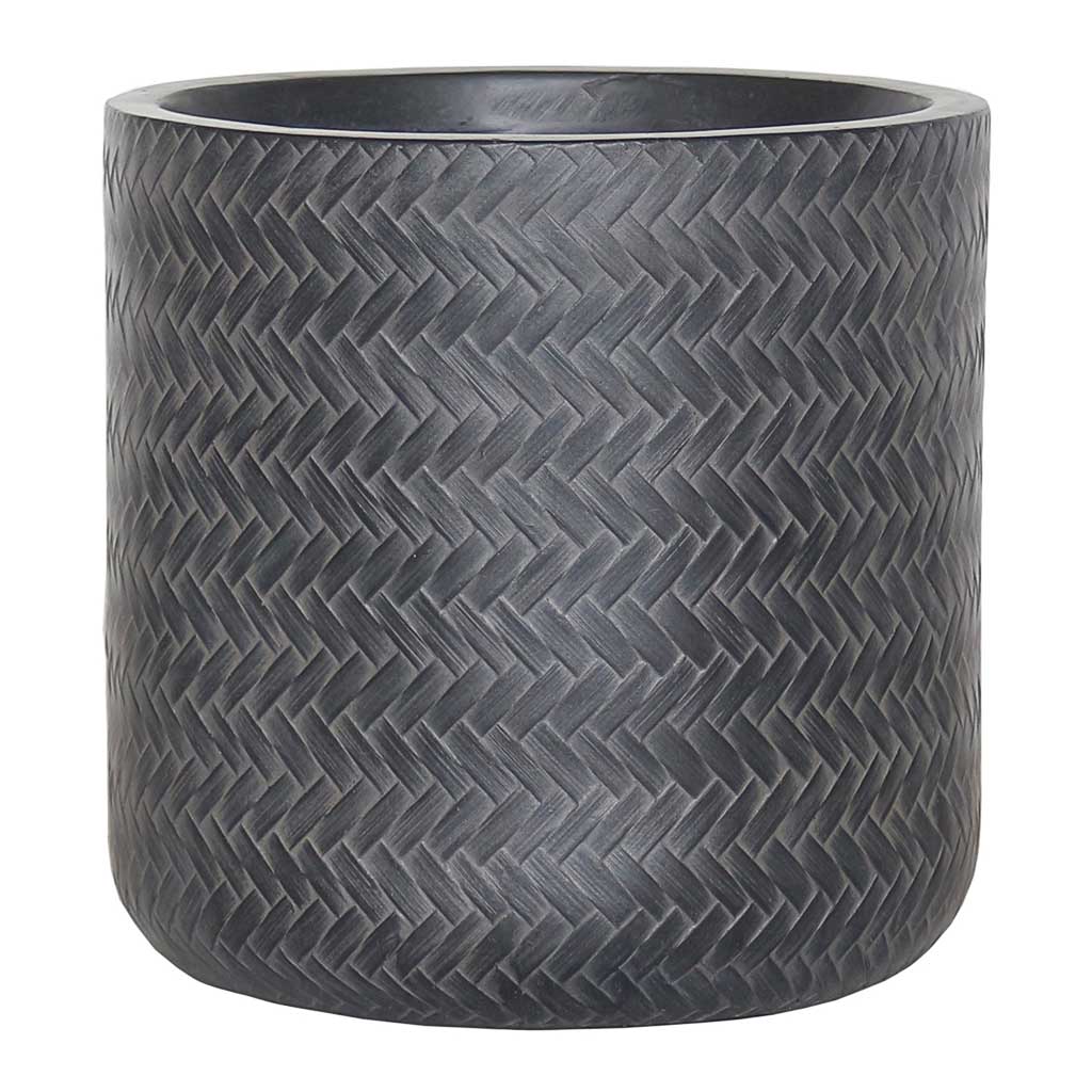 Angle Cylinder Plant Pot - Anthracite - Quality Planters | Hortology