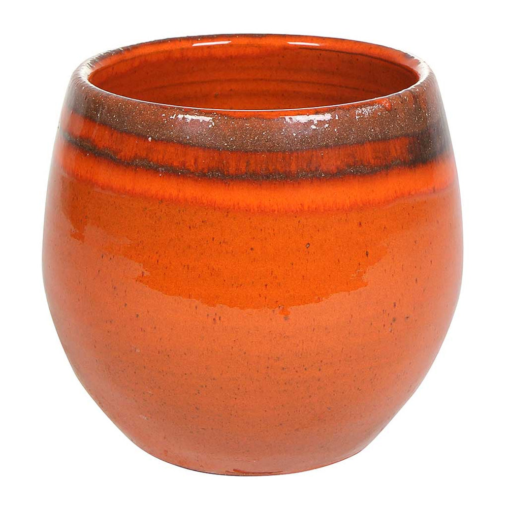 Charlotte Plant Pot - Orange - Quality Indoor Pots | Hortology - HORTOLOGY