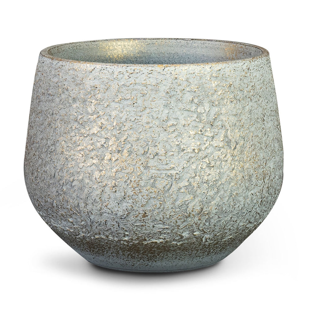 Noor Plant Pot - Metallic Grey - Quality Plant Pots | Hortology - HORTOLOGY