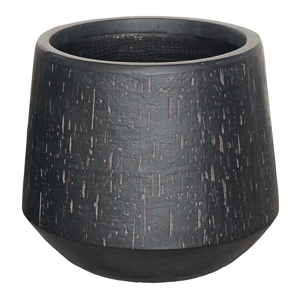 Raindrop Tube Round Planter - Anthracite Planter | Hortology - HORTOLOGY